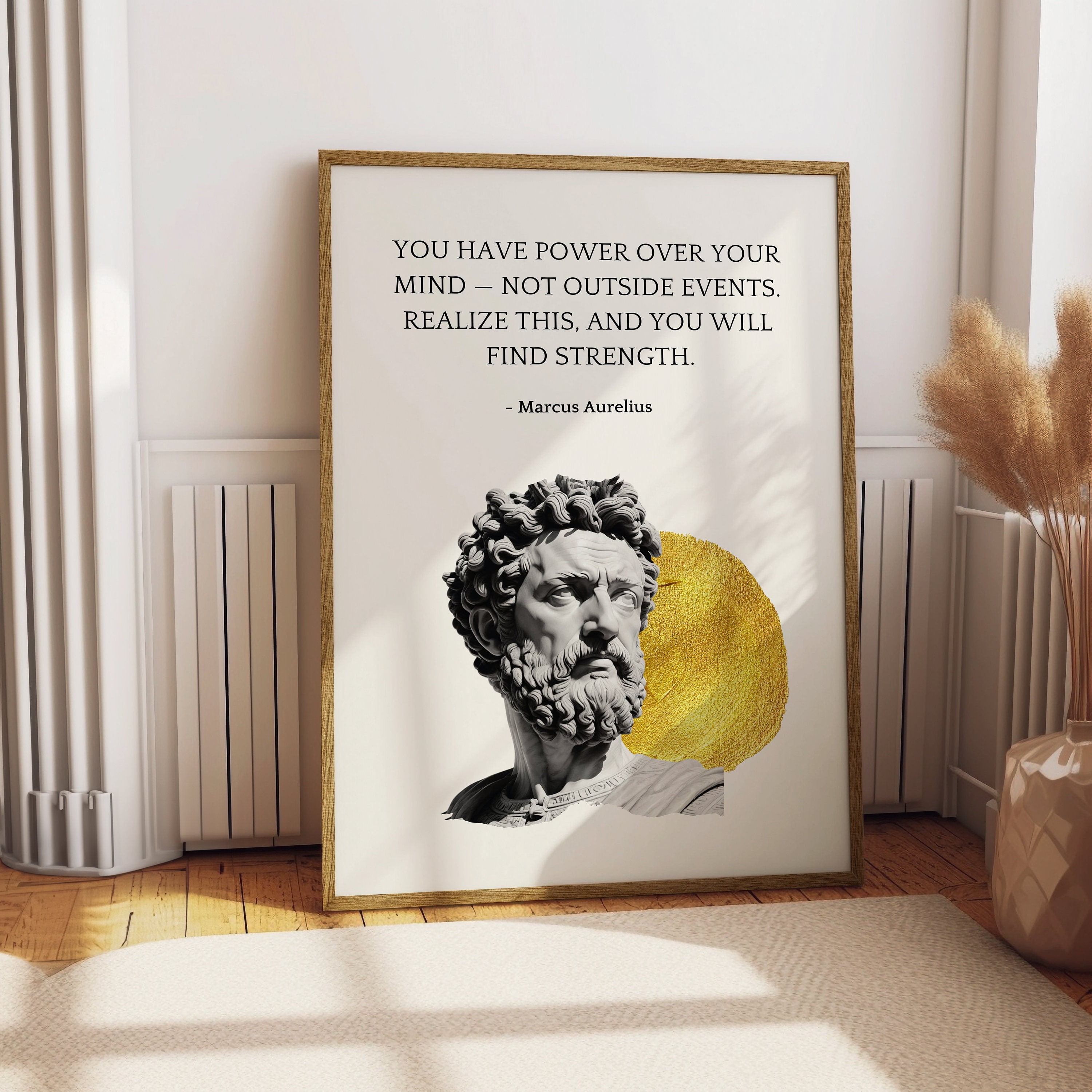No Frame Marcus Aurelius Art Print, Stoic Quotes Wall Decor, Roman ...