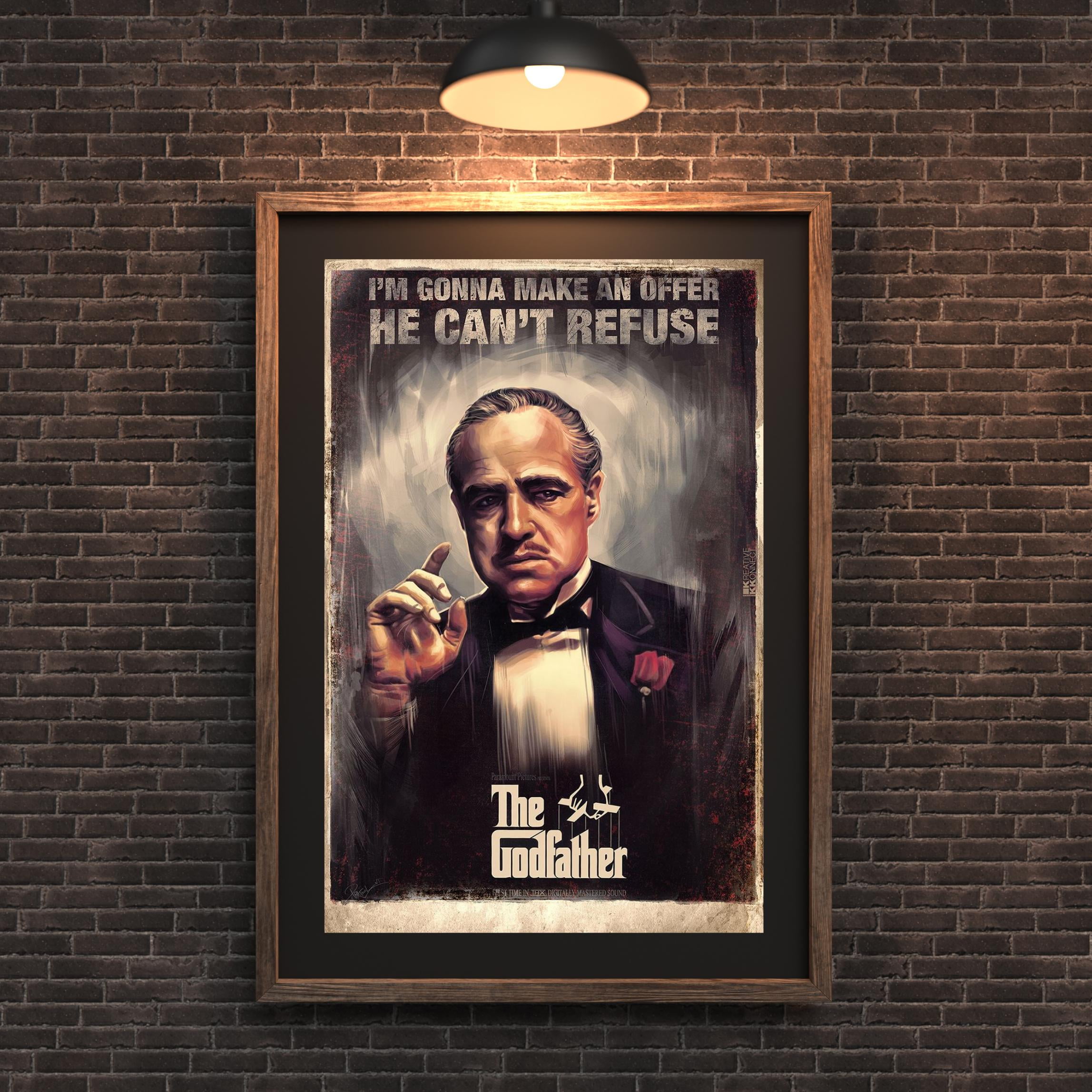 No Frame The Godfather Movie Poster – Iconic Mafia Quote Wall Art ...