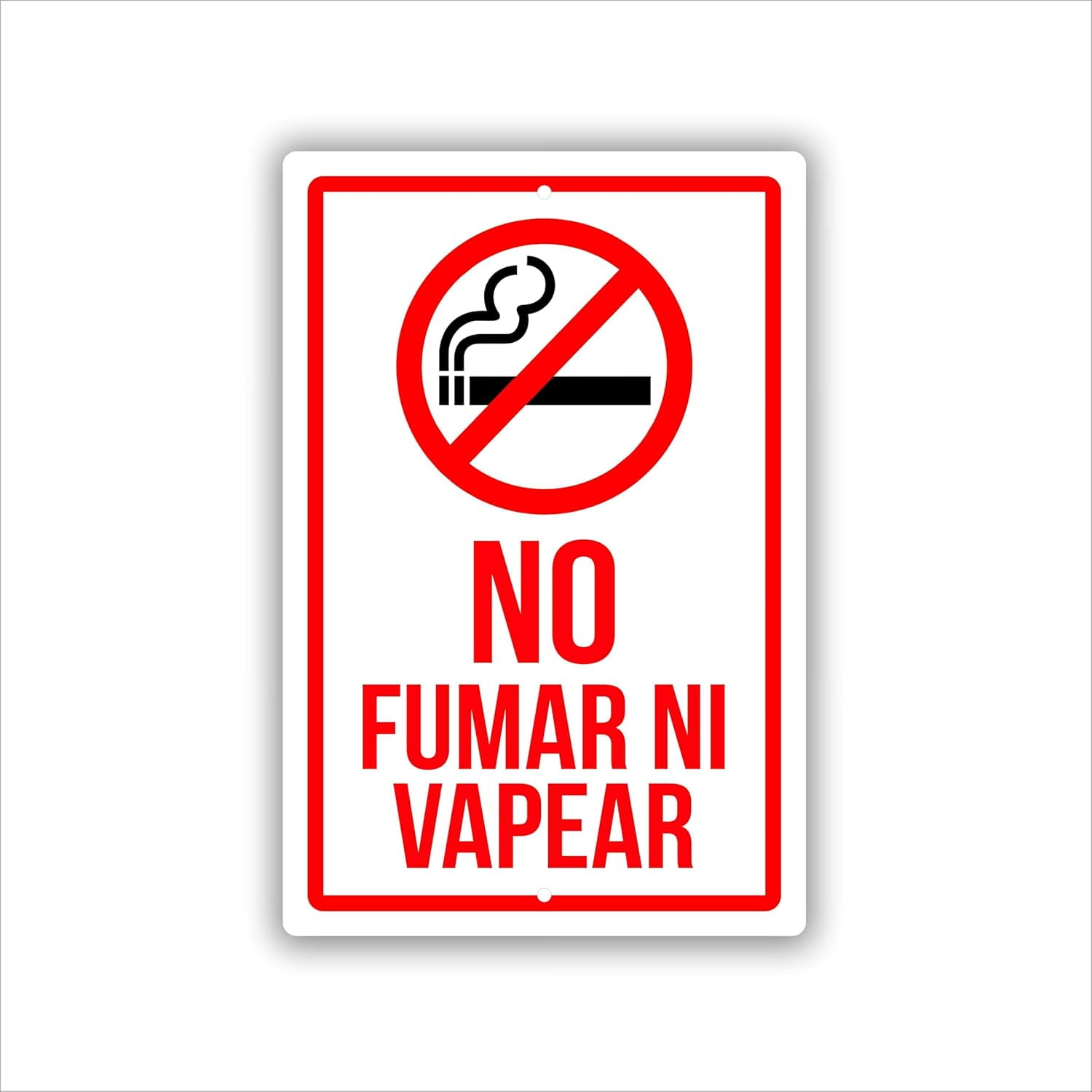 No Fumar Ni Vapear (No Smoking Or Vaping) Mountable Aluminum Sign 8x12 ...