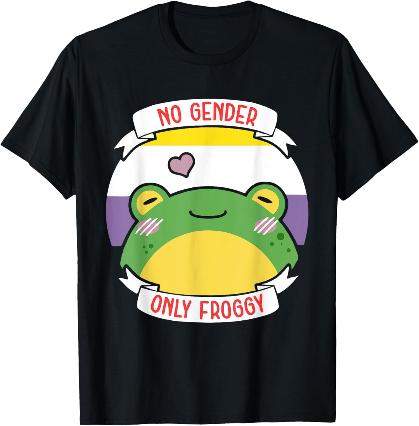 No Gender Only Froggy Non-Binary Pride Frog Design T-Shirt - Walmart.com