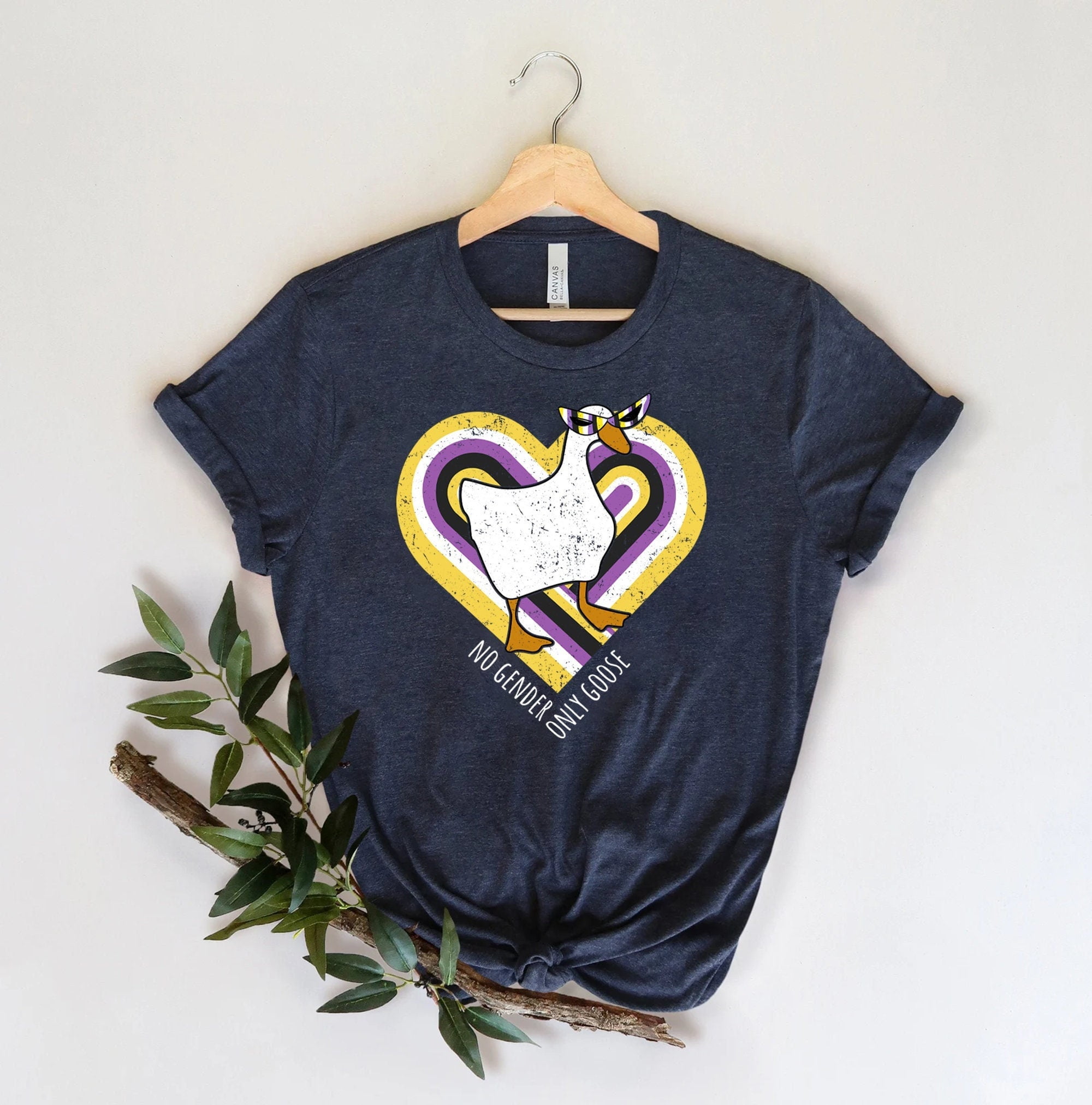 No Gender Only Goose T Shirt, Funny Nonbinary Gift, Non Binary Unisex ...