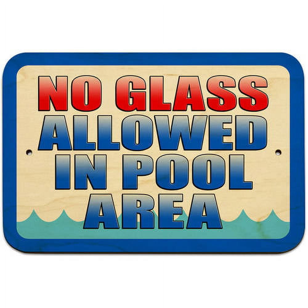 No Glass Allowed in Pool Area Sign - Walmart.com