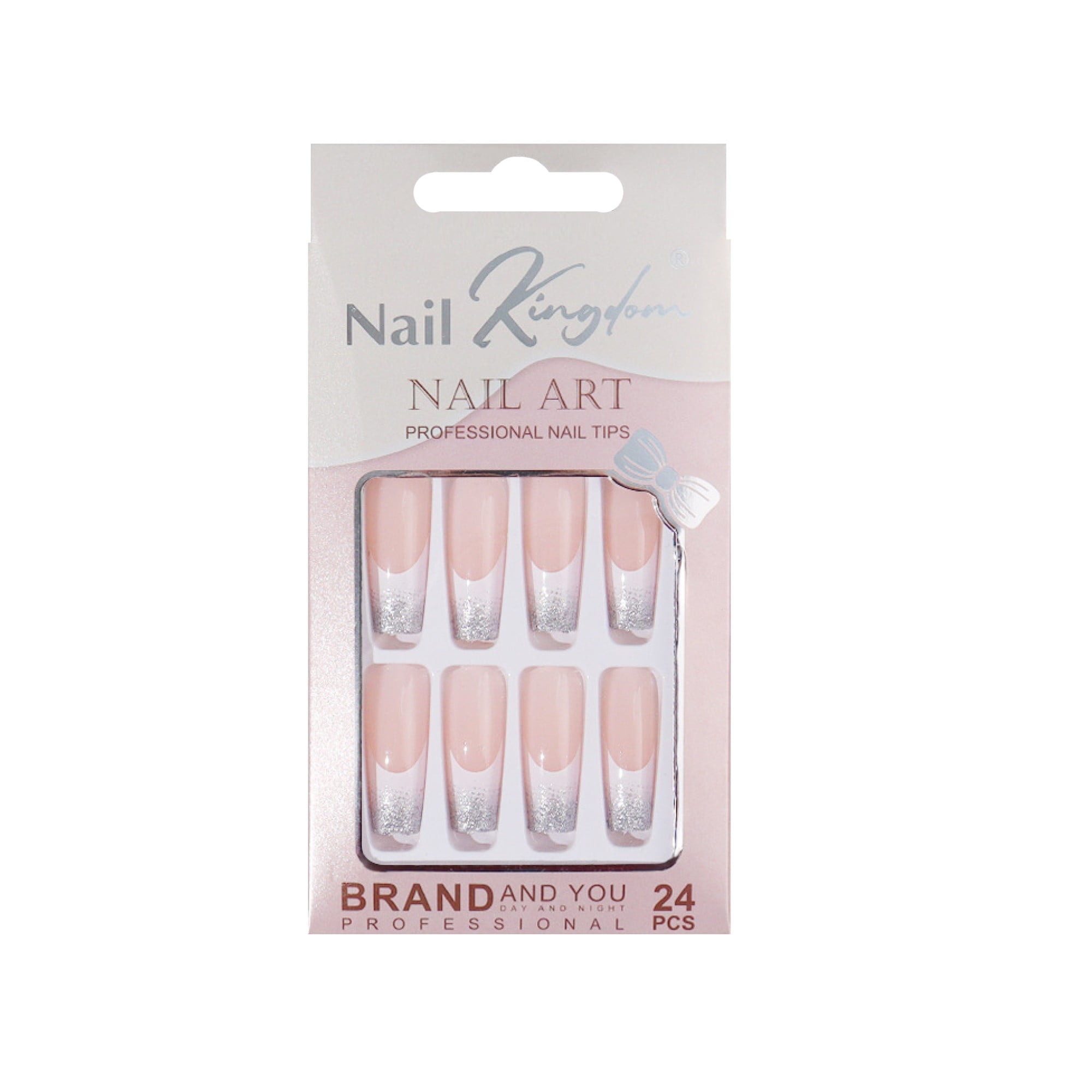 No Glue Needed Artificial Press On Nails, Long Square, Multicolor, 24 ...