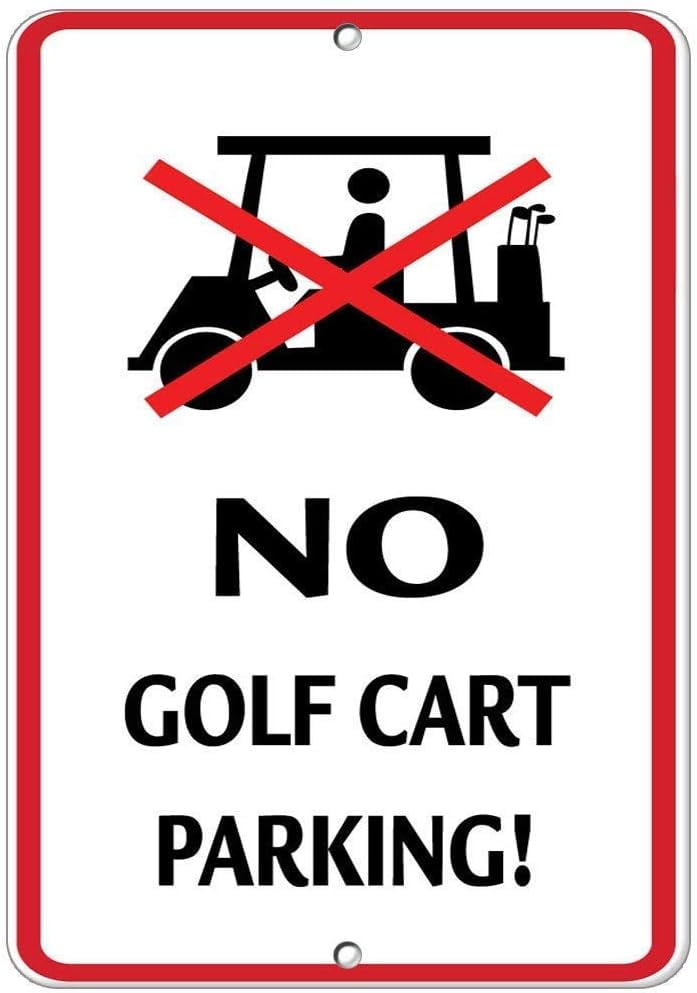 No Golf Cart Parking Activity Sign Golf Sign Golf Cart Sign Metal ...