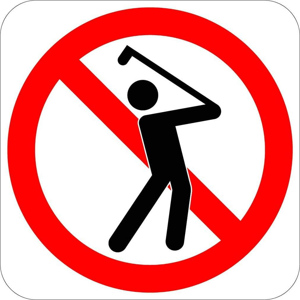 No Golfing Plaques and Signs Outdoor Metal Tin Sign 8x12 Inch - Walmart.com