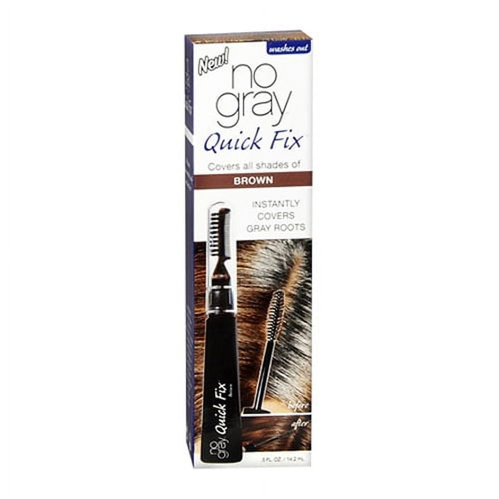 No Gray Quick Fix Instant Covers Gray Roots, Brown - 0.5 Oz - Walmart.com