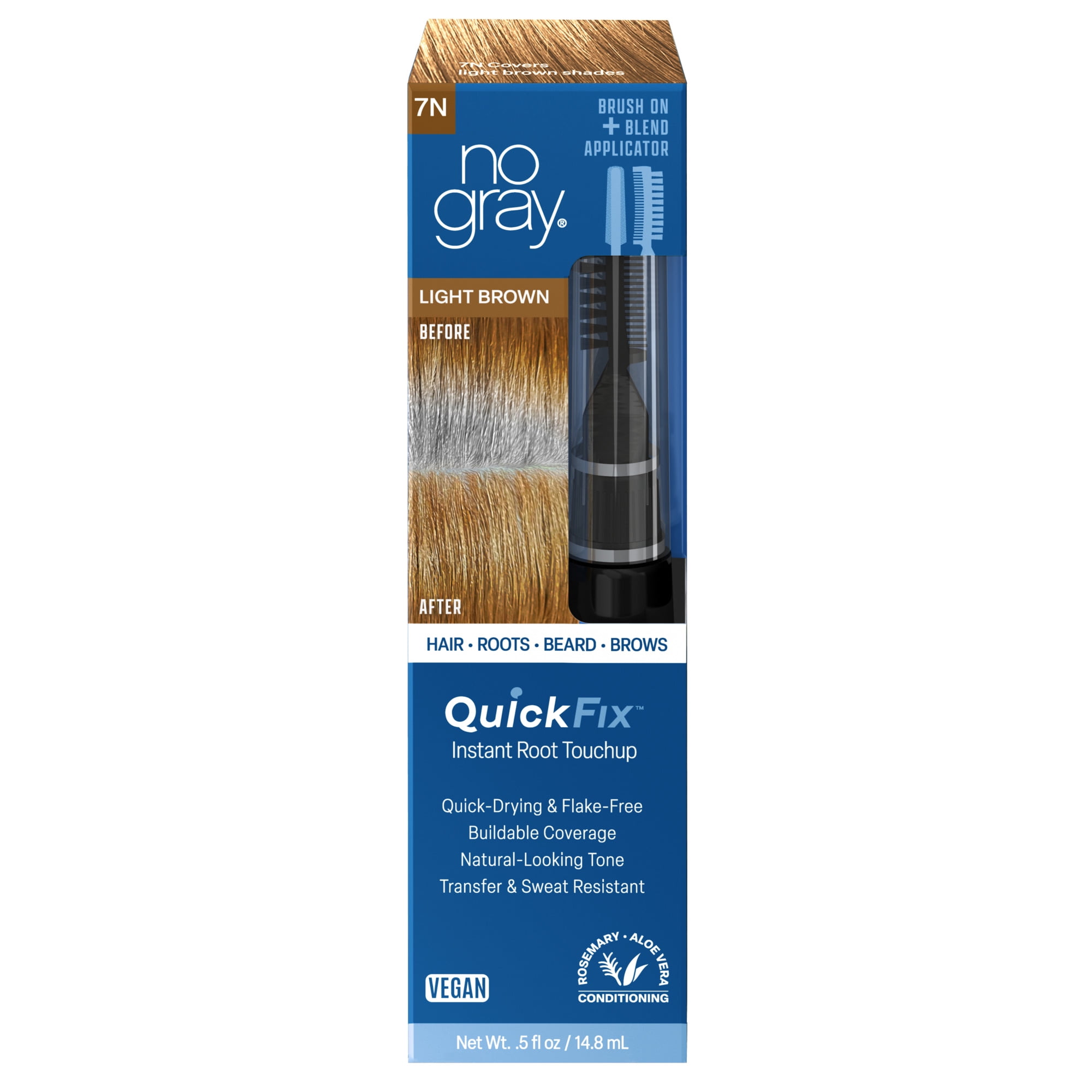 No Gray Quick Fix Temporary Root Touchup Triple Wand, Light Brown, 0.5 ...