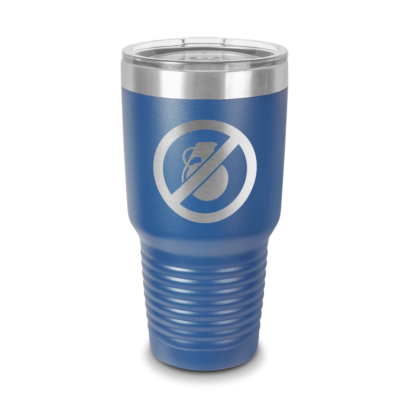 No Grenades Tumbler 30 oz - Laser Engraved w/ Clear Lid - Stainless ...