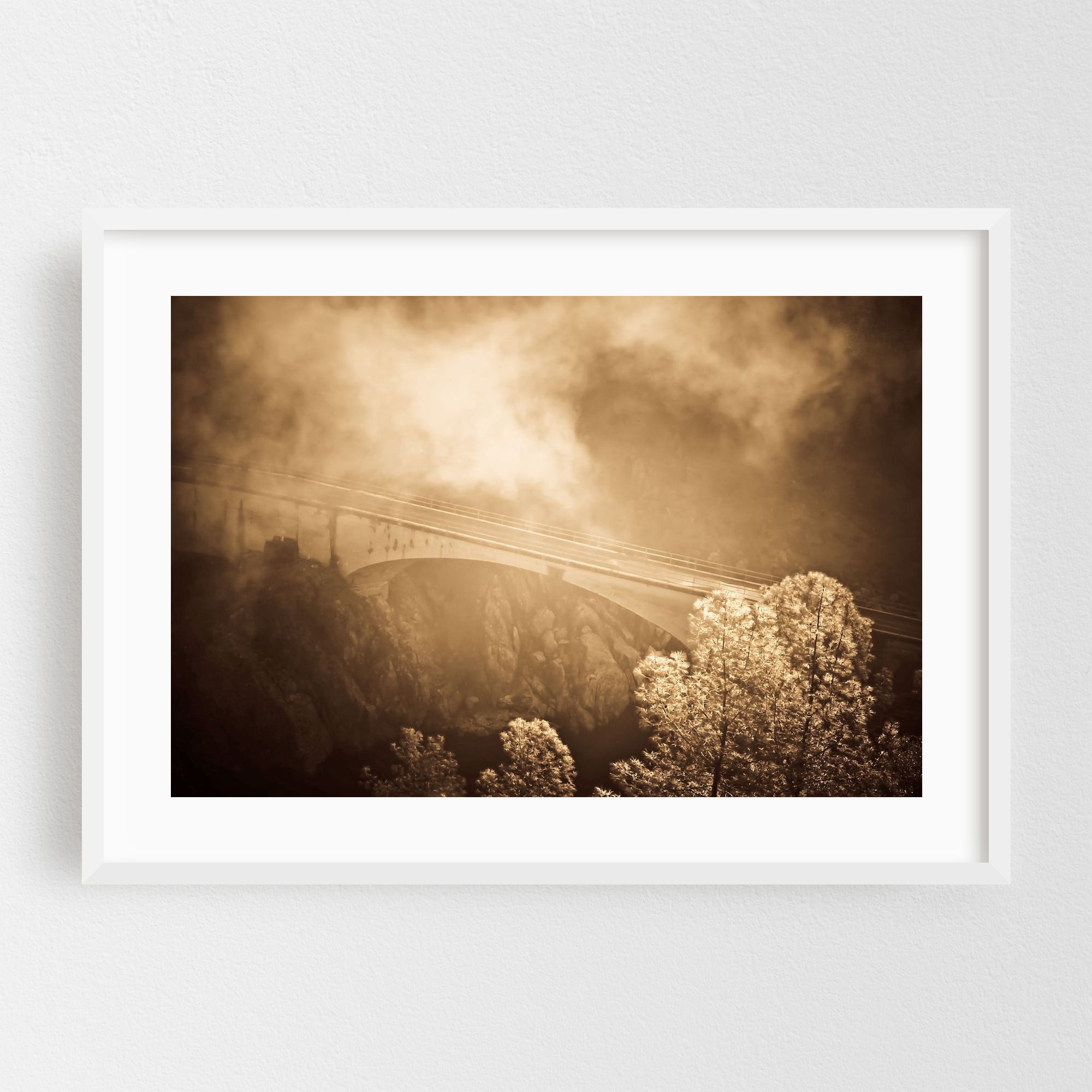 No Hands Bridge 2 - Photography Foggy Bridge Scenic Vintage ...
