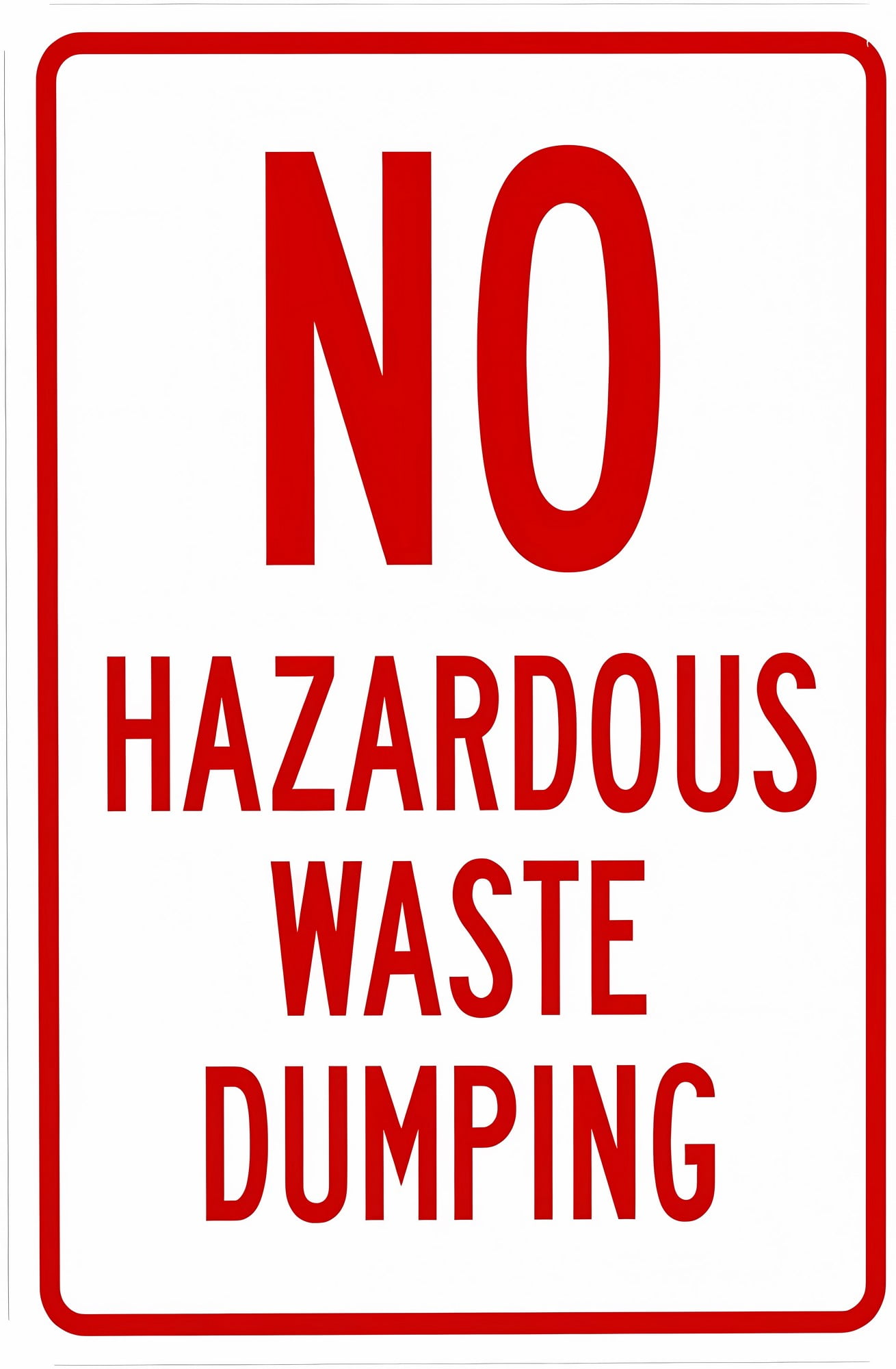 No Hazardous Waste Dumping Warning Sign - 8"x12", Security Metal Decor ...