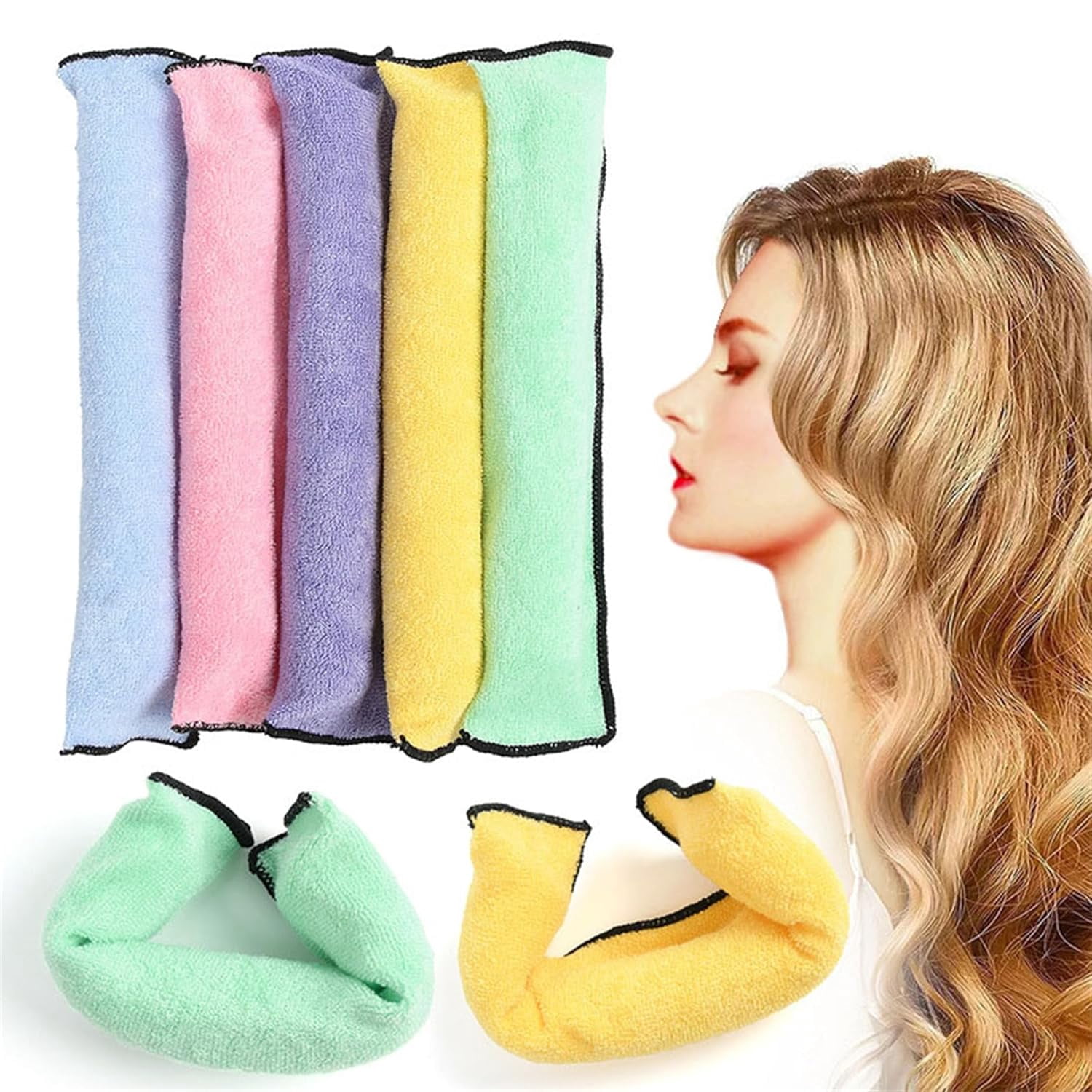 No Heat Hair Curlers, 6 Pack Soft Foam Hair Curlers, Sponge Overnight ...