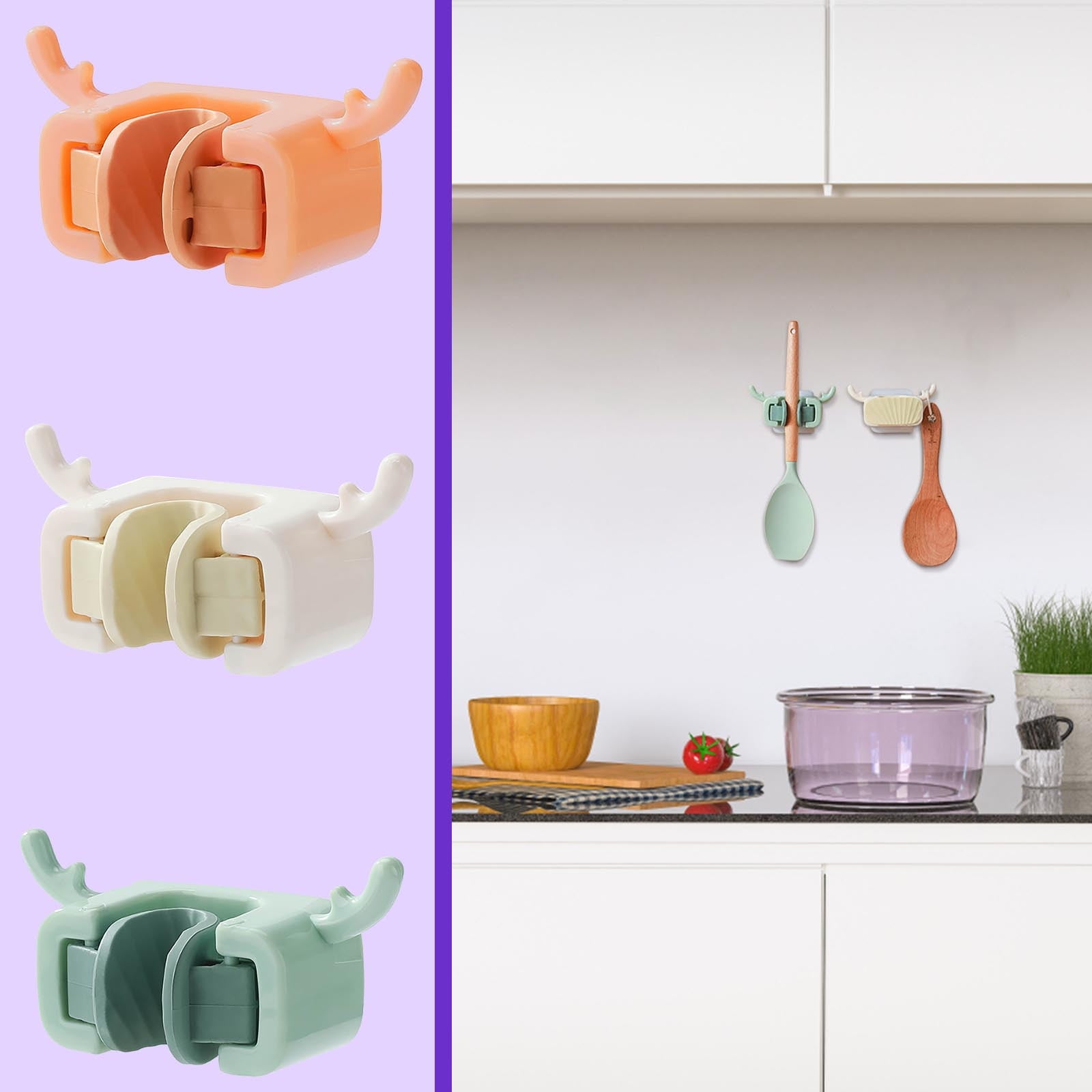 No-Hole Mop Hooks,Strong Wall Mount,Durable Plastic Material,Modern ...