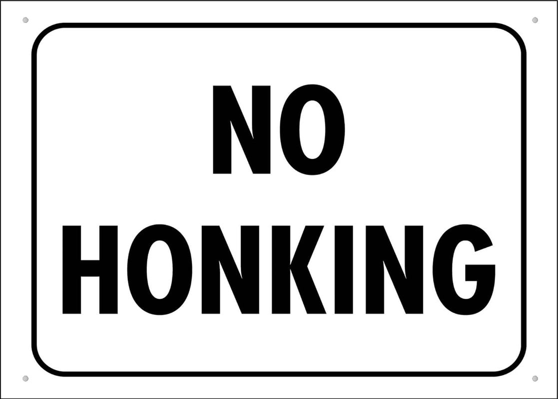 No Honking Sign For House 12" X 8" Yard Sign, Premium Aluminum, Sun ...