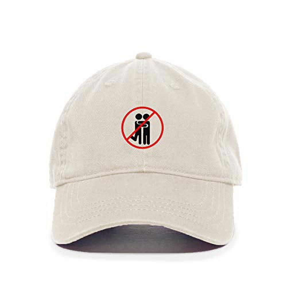 No Hug Please Stop Hugging Baseball Cap Embroidered Cotton Adjustable ...