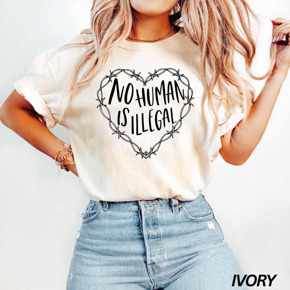 No Human Is Illegal Shirt, Human Rights Shirt, No One Is Illegal , Antiracism, Social Justice ...