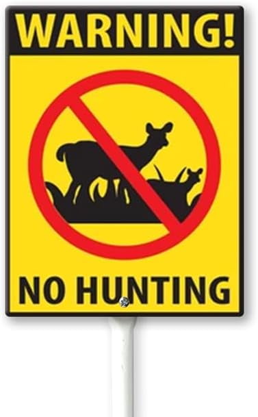No Hunting Sign With Stake For Neighborhoods Yard Farm Aluminium ...