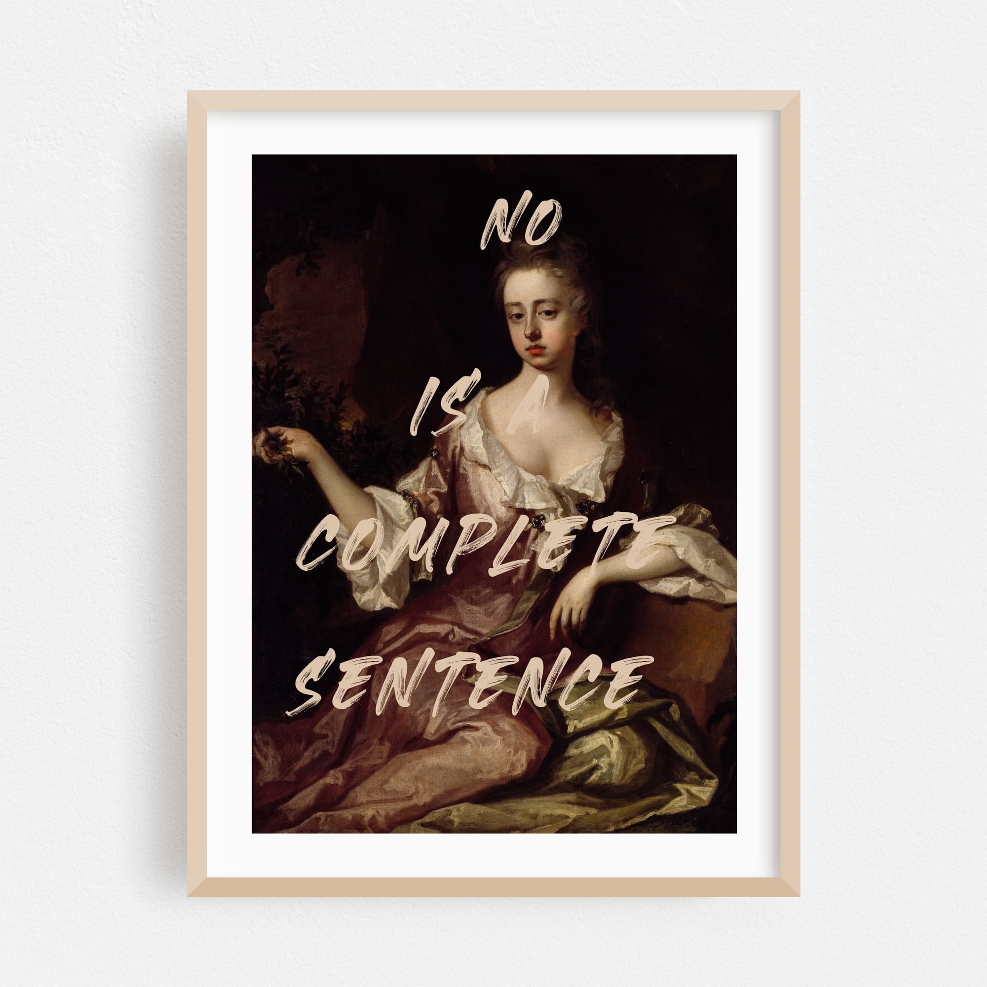 No Is Complete Sentence - Photography Quote Vintage Typography ...