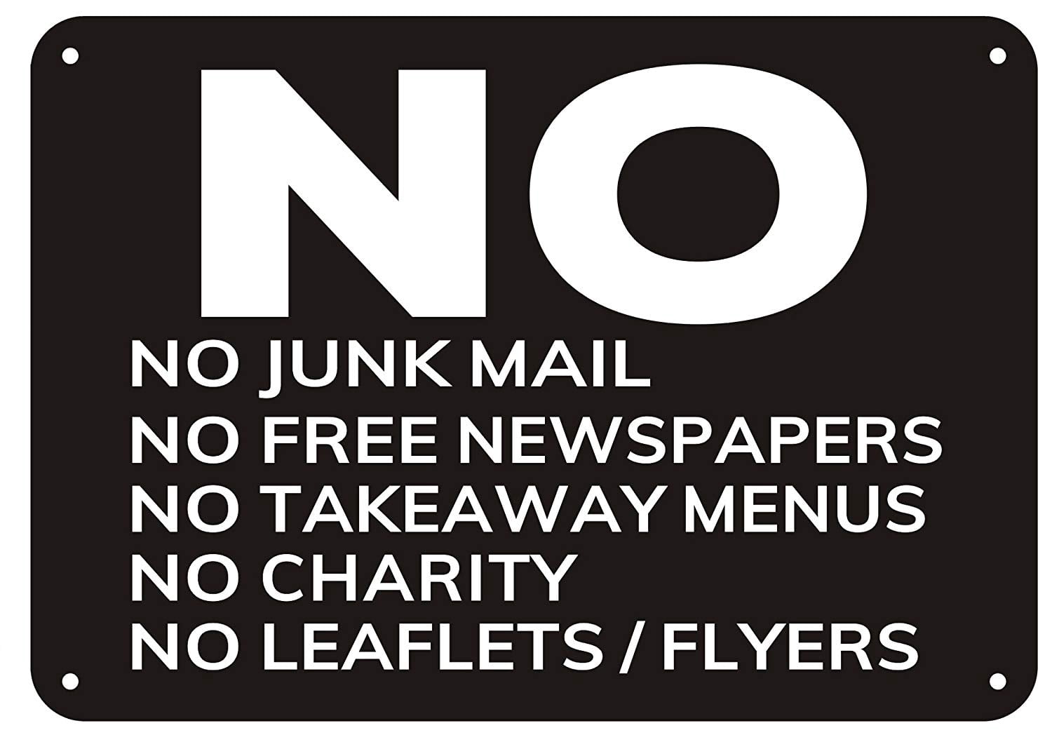 No Junk Mail sign-black (Aluminum Sign) - Walmart.com