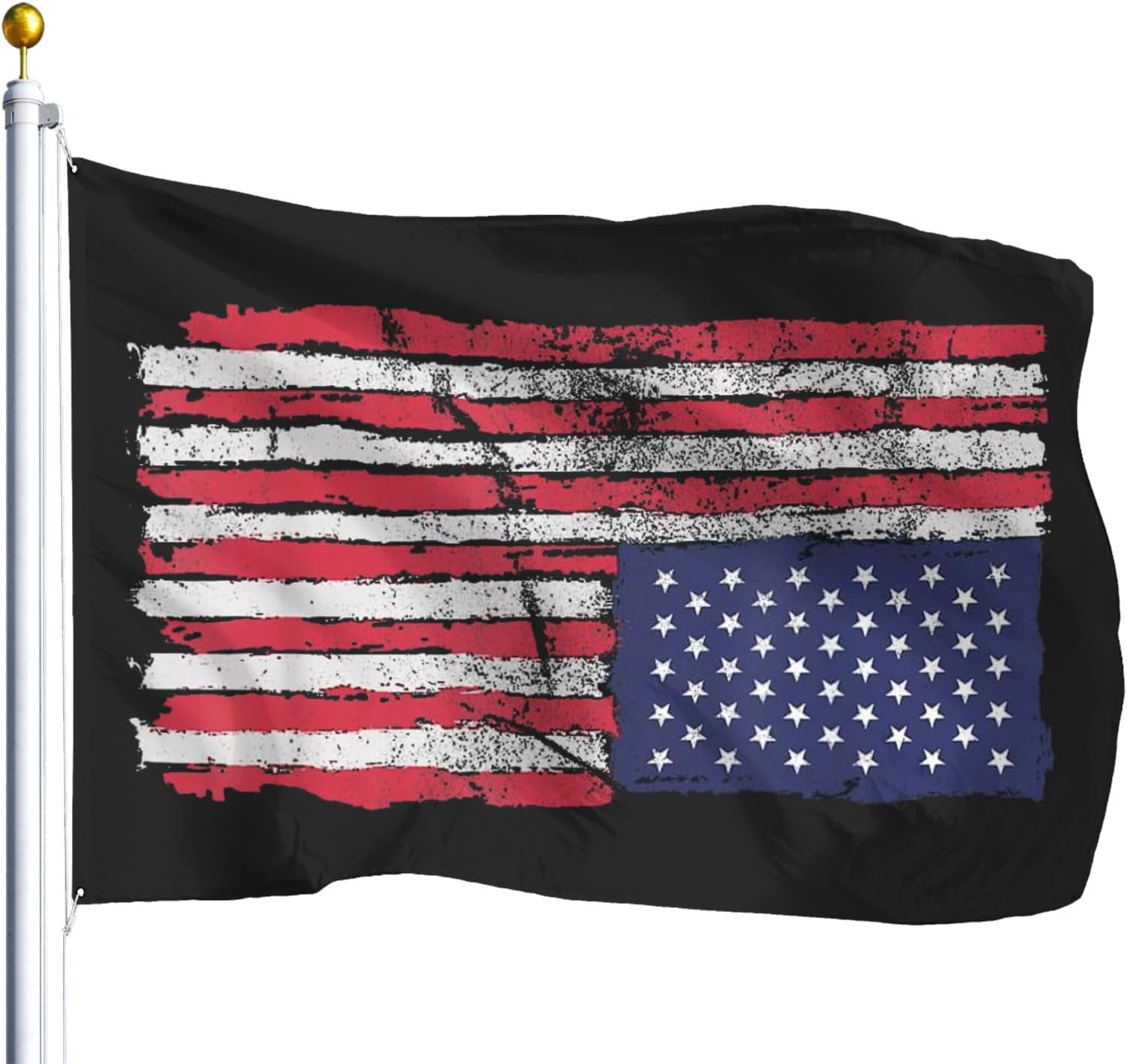 No King In America American Flag Upside Down Distress Flags 3x5 Outdoor ...
