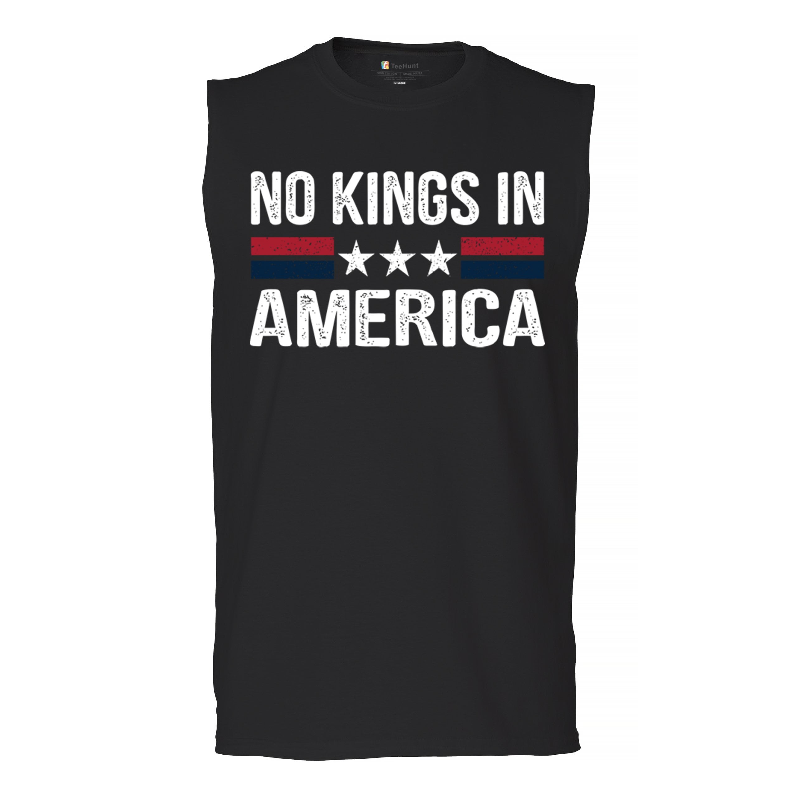 No Kings In America Muscle Shirt Patriotic Political Anti Monarchy ...