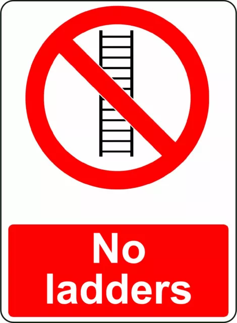 No Ladders Osha Decal Safety Sign Sticker Usa Made Phone Decal Water ...