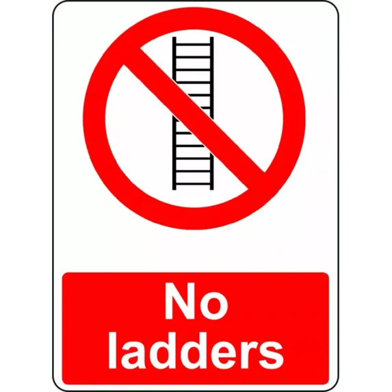 No Ladders Osha Decal Safety Sign Sticker Usa Made Phone Decal Water ...