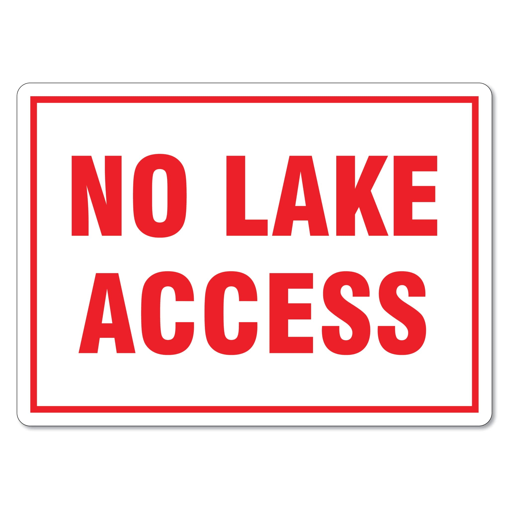 No Lake Access Sign Directional Signs Metal Tin Sign Caution Danger ...