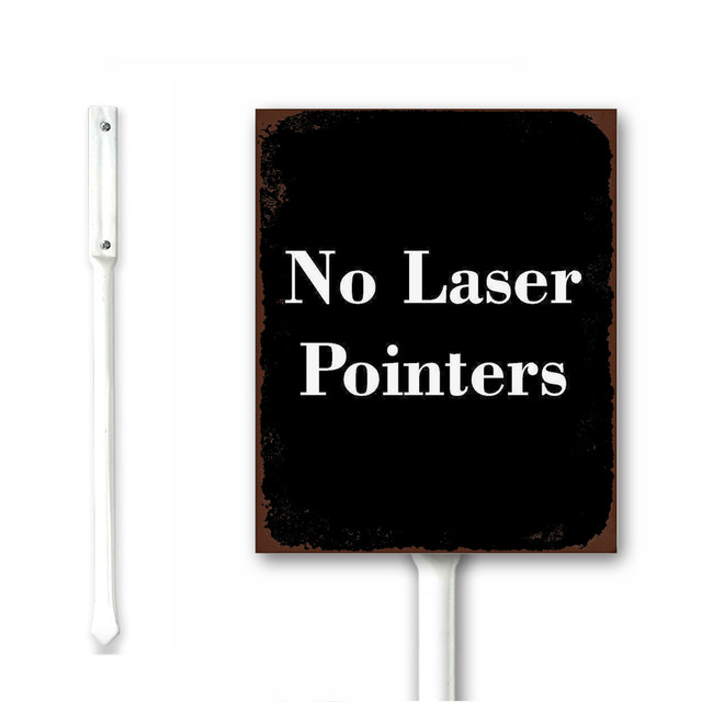 No Laser Pointers Sign for Outdoor Metal Yard Sign Funny Lawn Sign ...