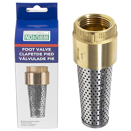 No-Lead Brass Foot Valve Heavy Duty Backflow Preventer " Foot Valve ...