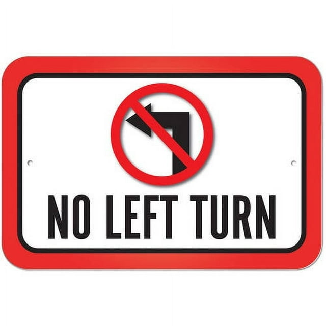 No Left Turn Sign - Walmart.com