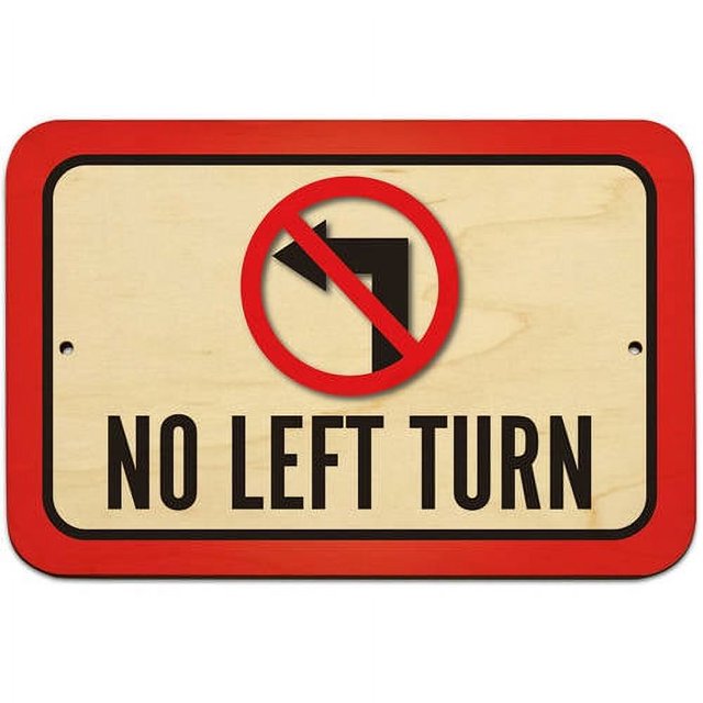 No Left Turn Sign - Walmart.com