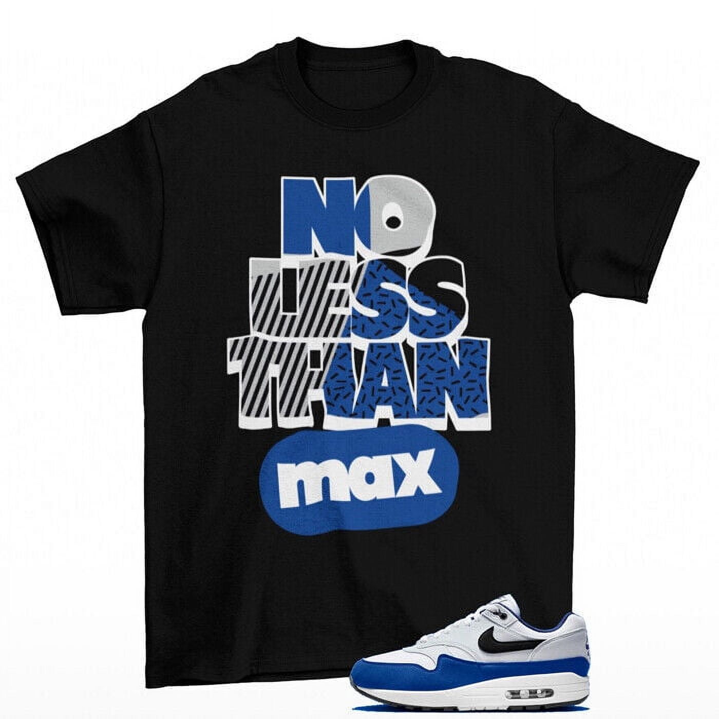 No Less Shirt Black to Match Air Max 1 Deep Royal Blue FD9082-100 ...