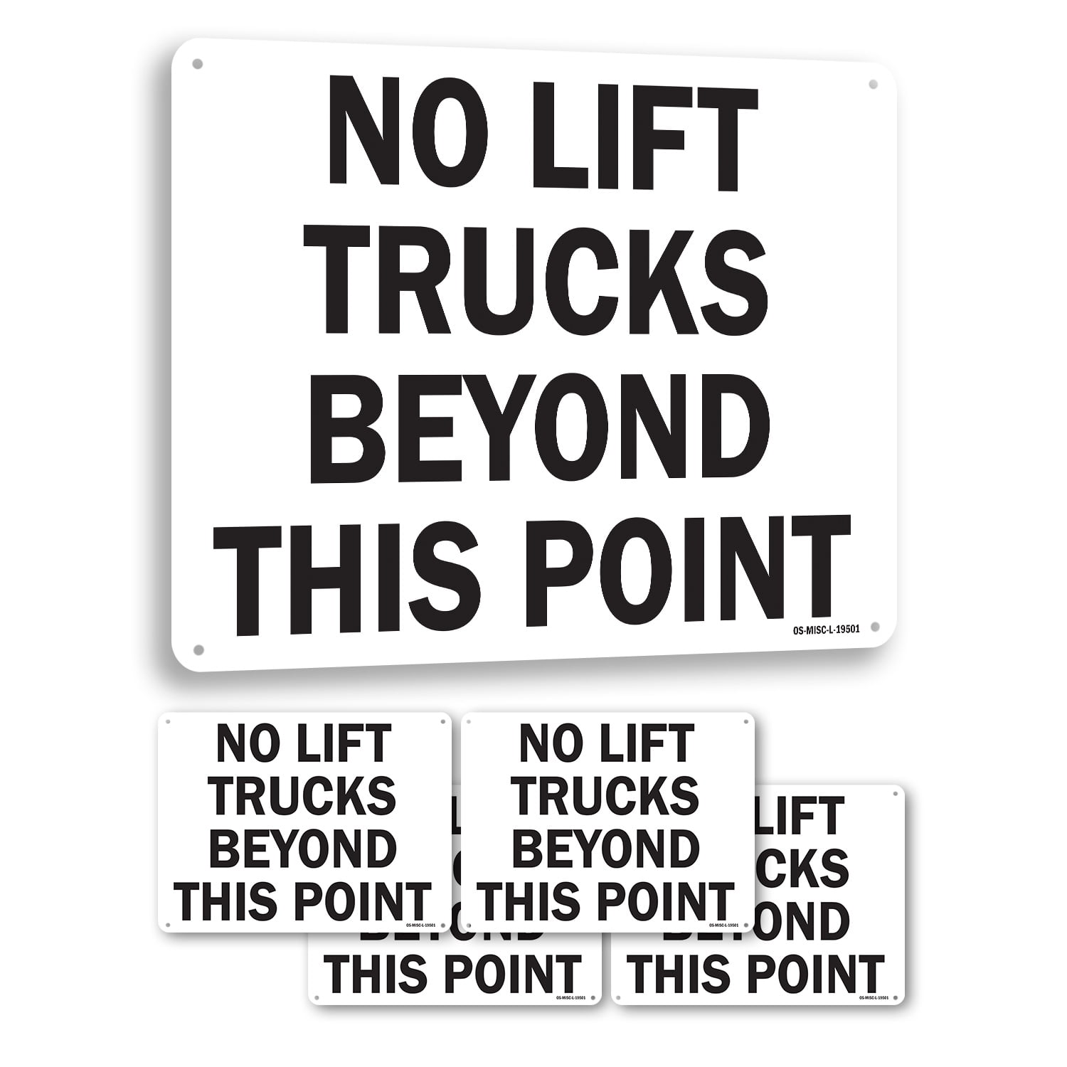 No Lift Trucks Beyond this Point Forklift OSHA Aluminum Sign 18 Inch x ...