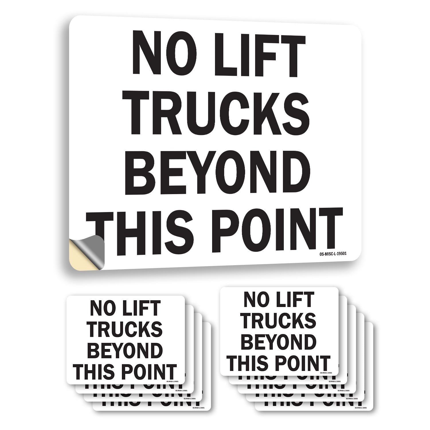 No Lift Trucks Beyond this Point Forklift OSHA Vinyl Decal Label 10 ...