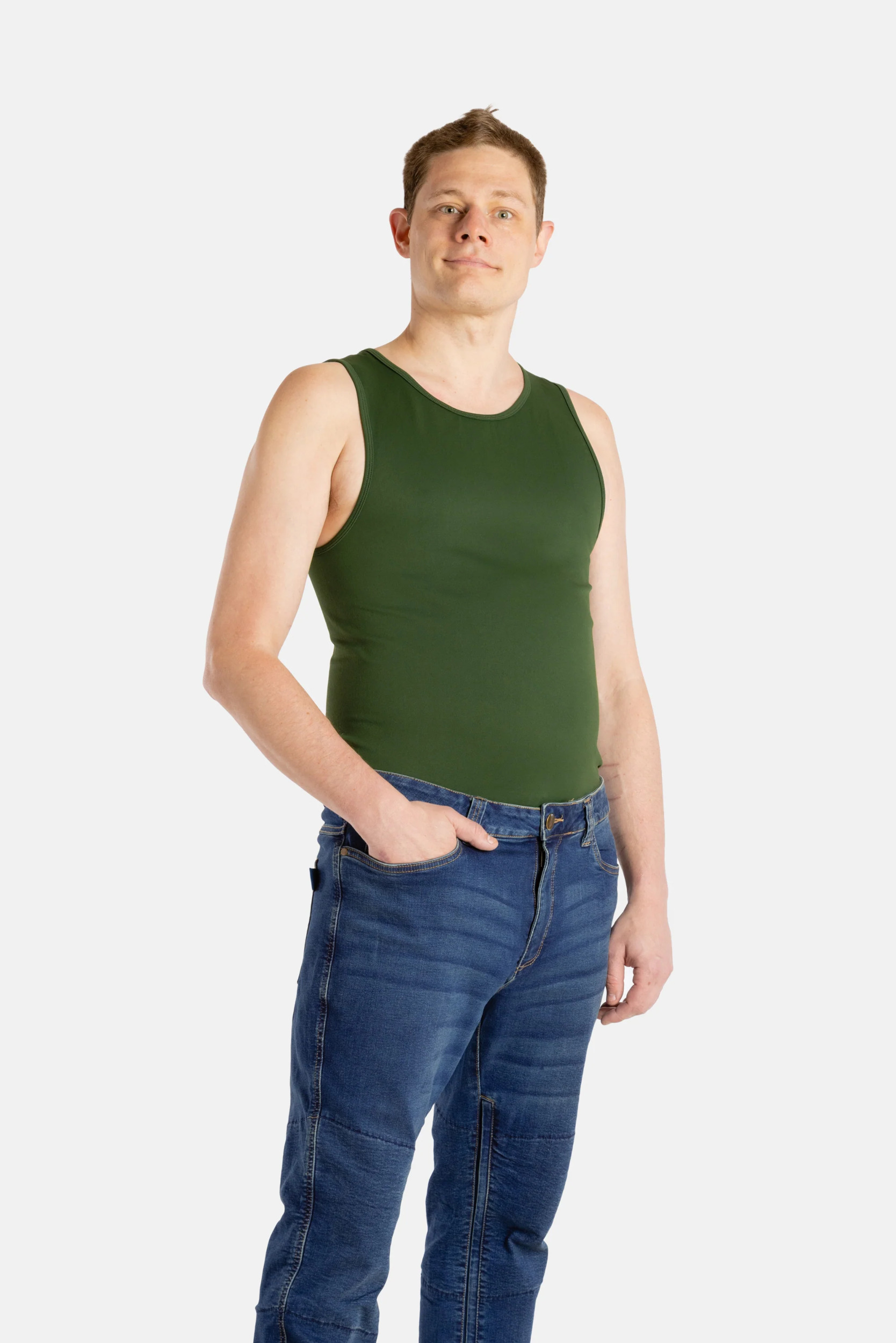 No Limbits Adaptive Men's Olive Sensory Compression Tank - Walmart.com