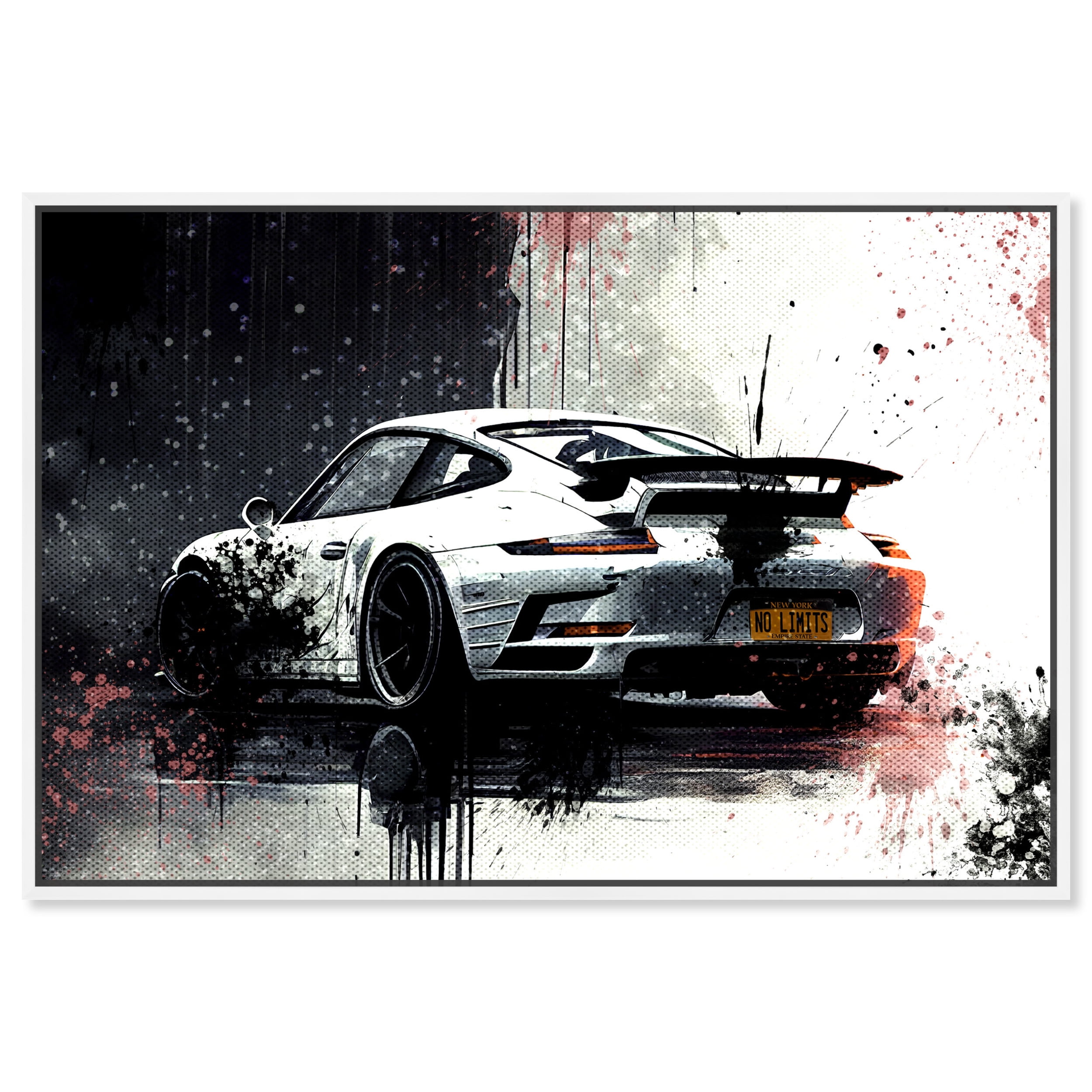 No Limits Roadster Racing Car Print Man Cave Canvas Wall Art by ...
