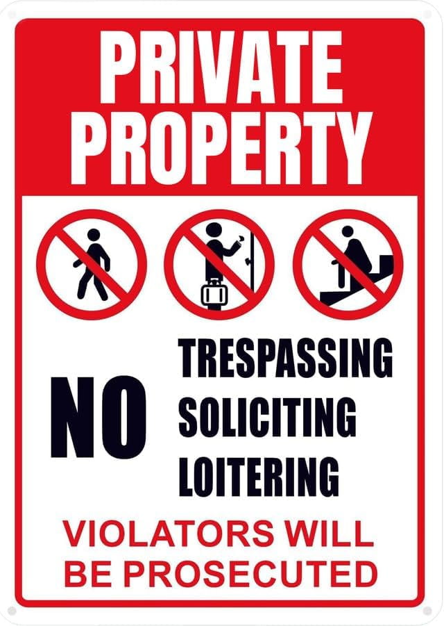 No Loitering Police Enforced Sign Aluminum Metal Sign 5.5 X 8 Inch Wall ...