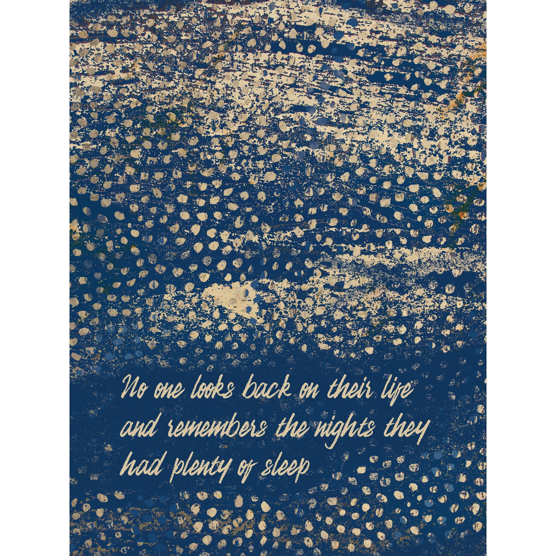 No Looks Back Plenty of Sleep Large Wall Art Print - Walmart.com
