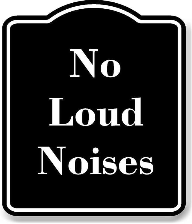 No Loud Noises BLACK Aluminum Composite Sign 15''x18'' - Walmart.com