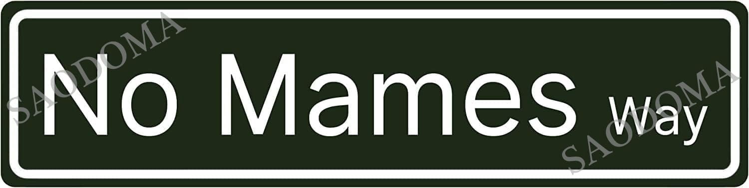 No Mames Way Metal Plaque 16 X 4 Inch Road Street Sign Mexican Rd Ave ...