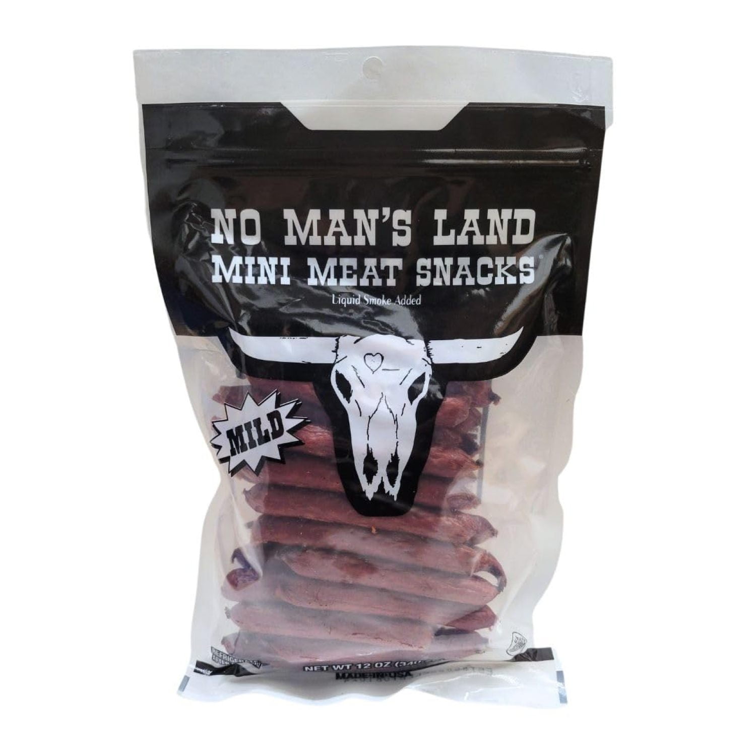 No Man's Land Beef Jerky - Mini Meat Sticks, 12oz (Mild) - Walmart.com