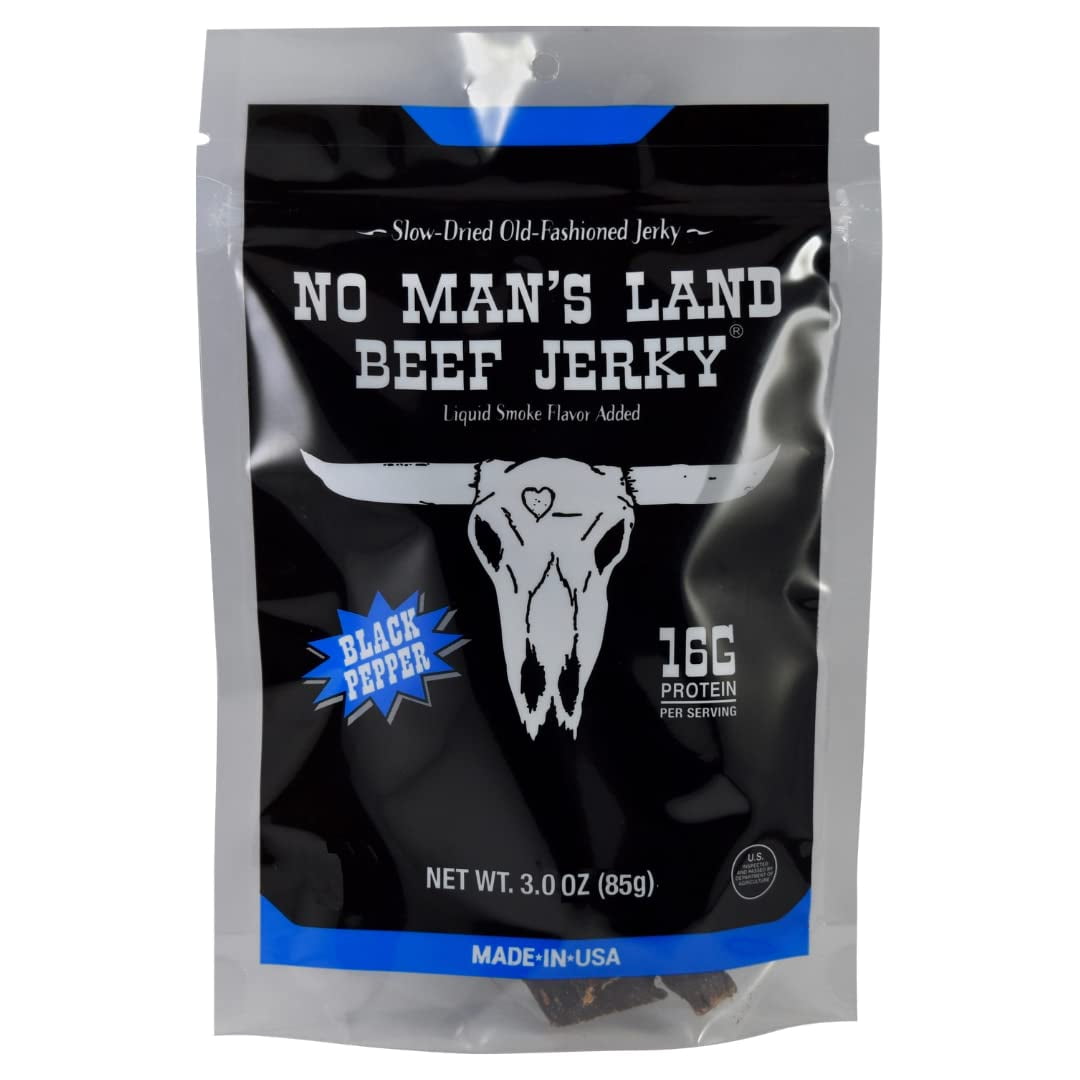 No Man’s Land Black Pepper Beef Jerky 3.0oz - Walmart.com