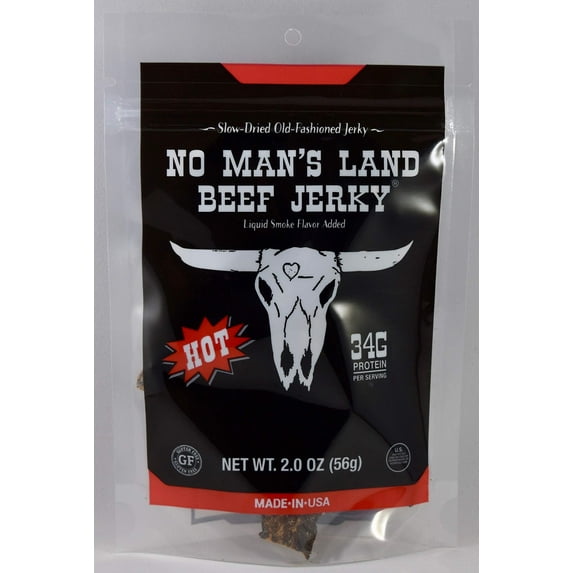No Man’s Land HOT CM31 Beef Jerky High Protein Low Calorie Low Carb ...