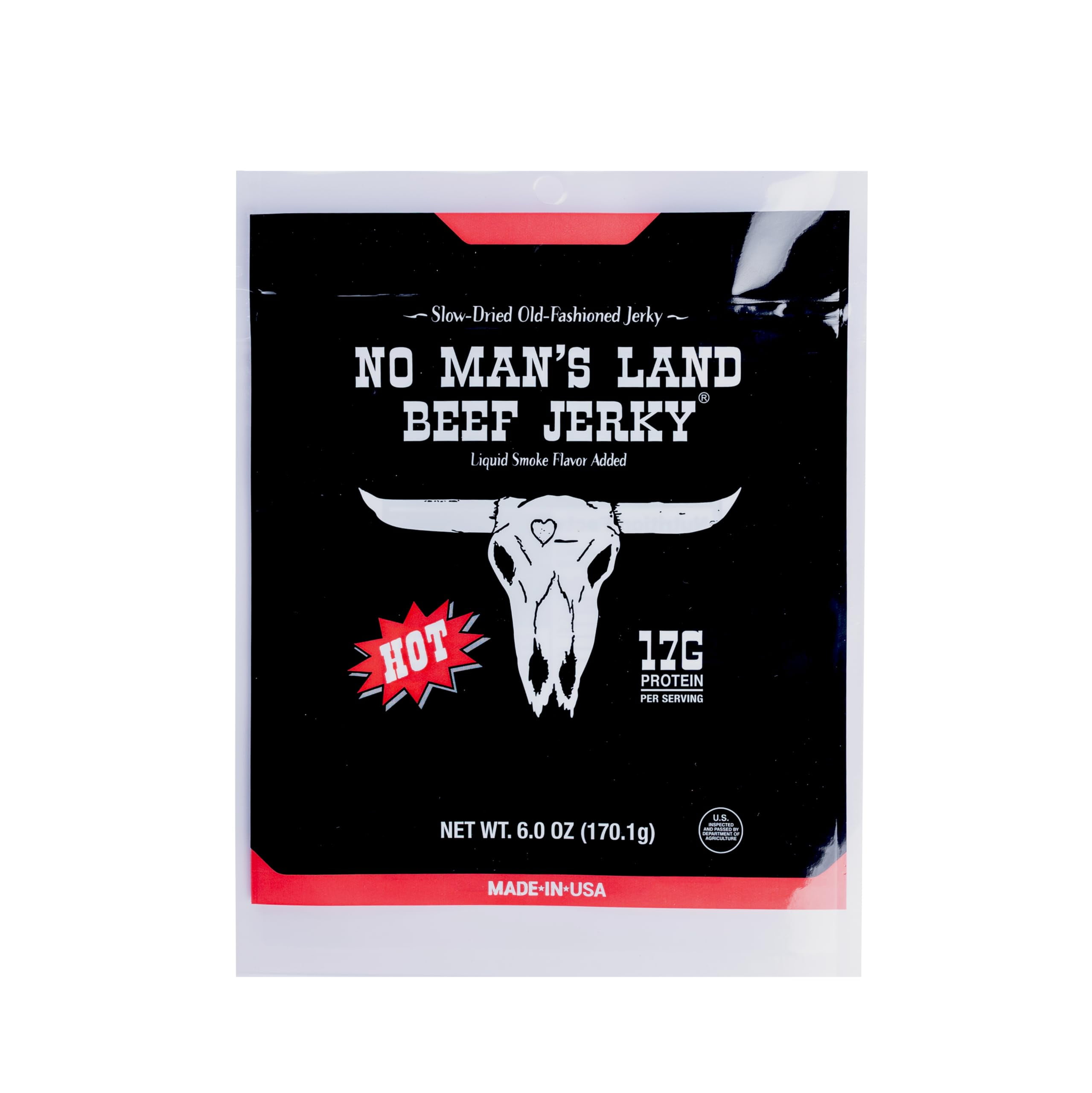 No Mans Land Slow-Dried AIF9 Beef Jerky | 17G Protein, Low Carb, Low ...