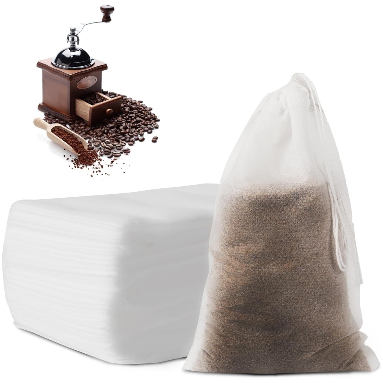 No Mess Cold Brew Coffee Filters,100 Pcs No Mess Coffee Filter ...