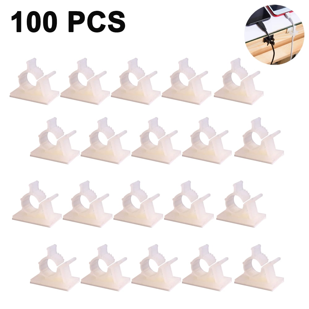 No-Mess Installation Nylon Wire Adjustable Cable Clips Adhesive Cable ...