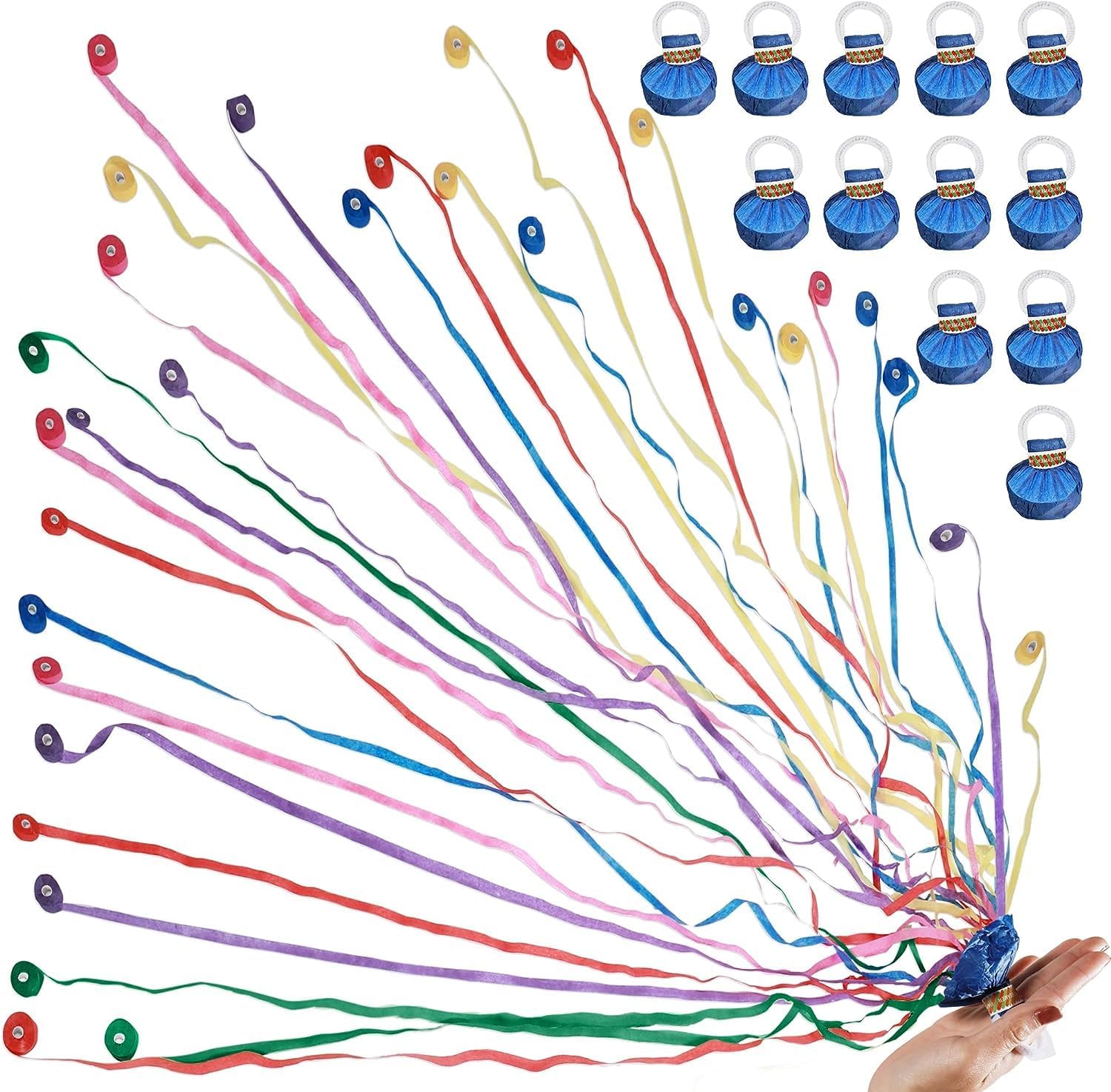 No Mess Streamers,Colorful No Mess Confetti Poppers,Party Poppers for ...