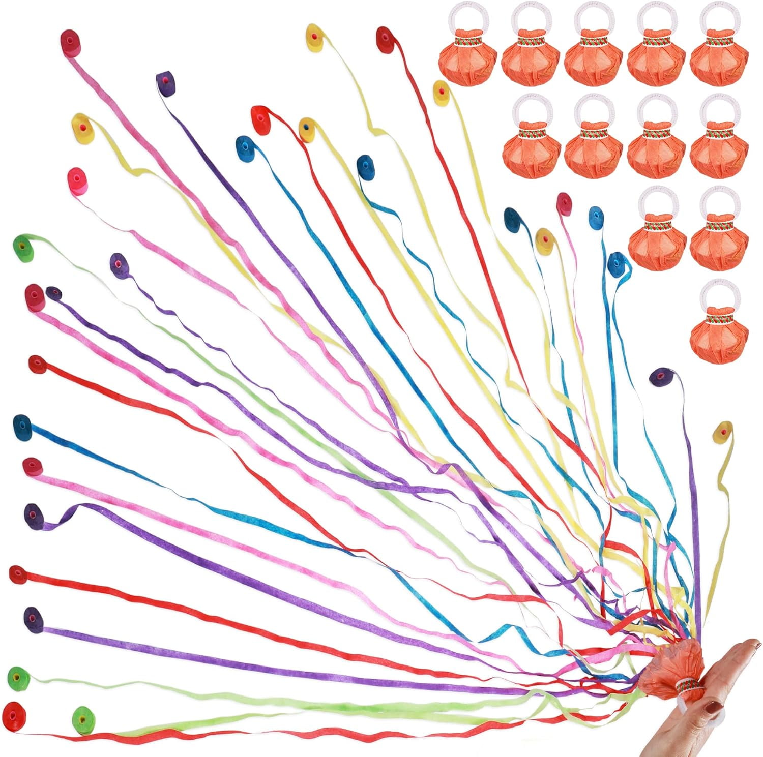 No Mess Streamers,Colorful No Mess Confetti Poppers,Party Poppers for ...