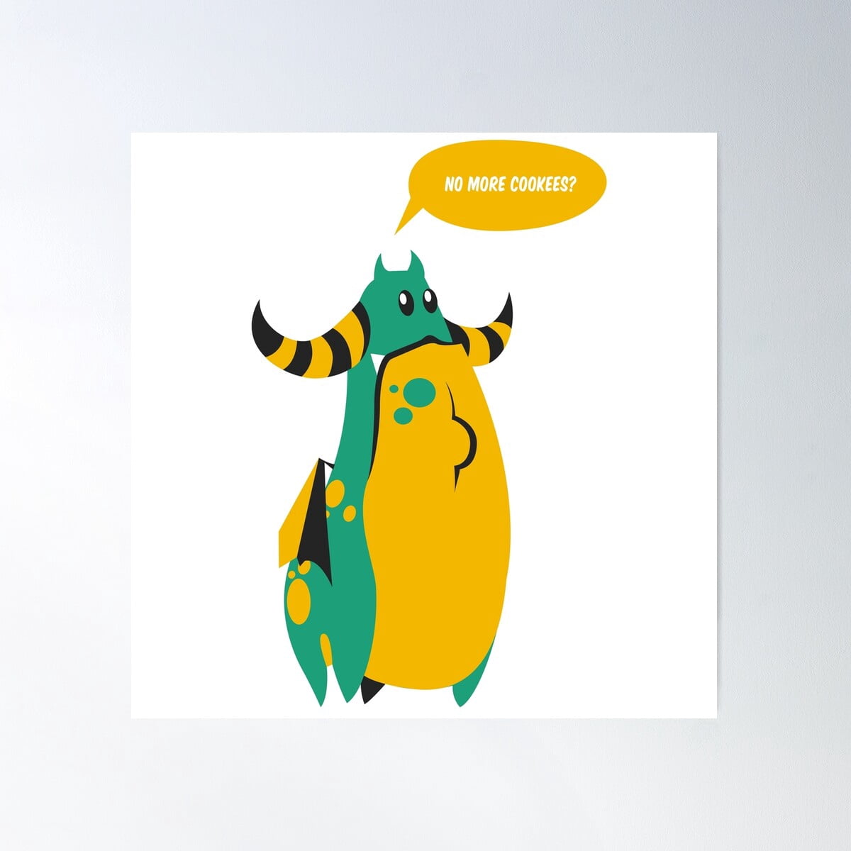 No More Food? Poster Wall Art, Modern Wall Decor For Living Room ...
