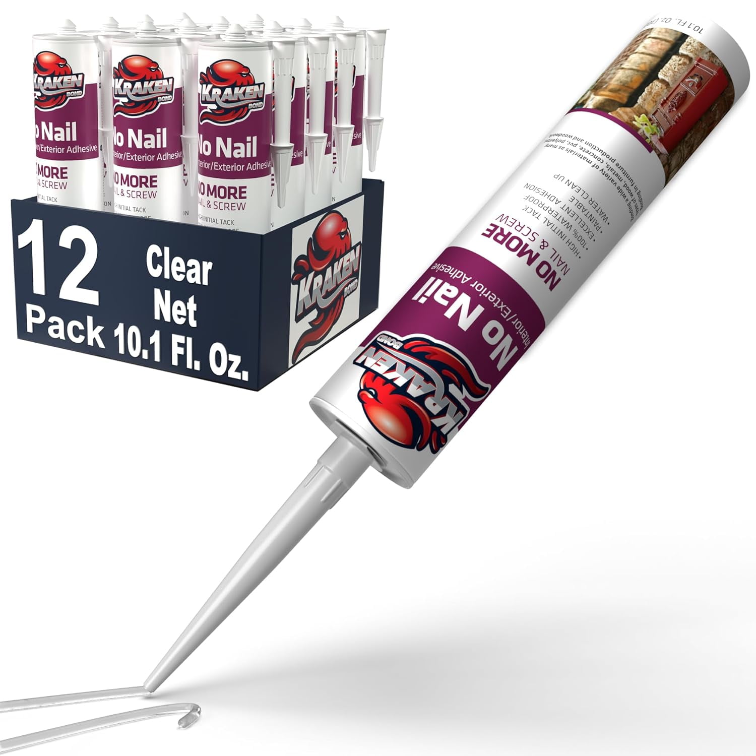 No More Nails Clear Polyurethane Adhesive - 100% Waterproof (D4) and ...